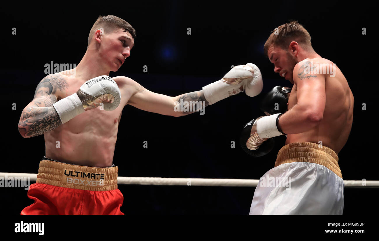 Drew Brown (left) and Jimmy Cooper compete in Quarter-Final 1 of the ...