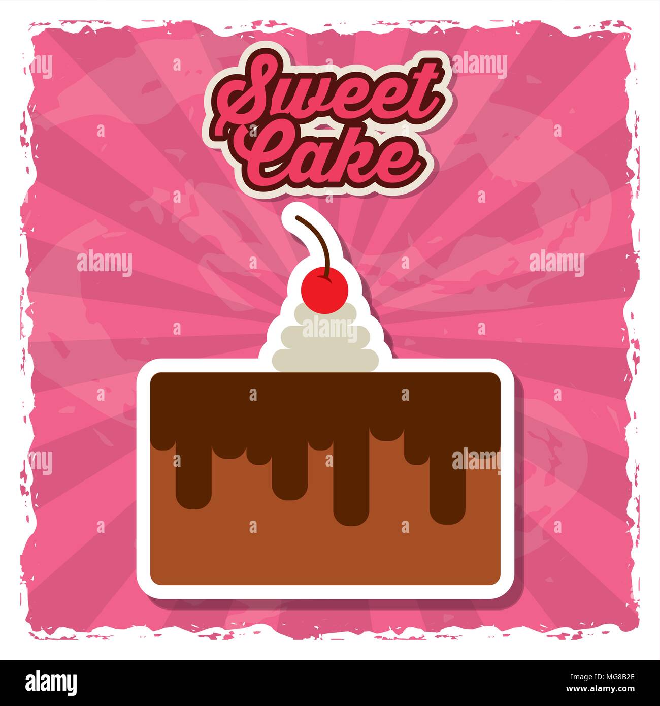sweet cake design, vector illustration eps10 graphic Stock Vector Image ...