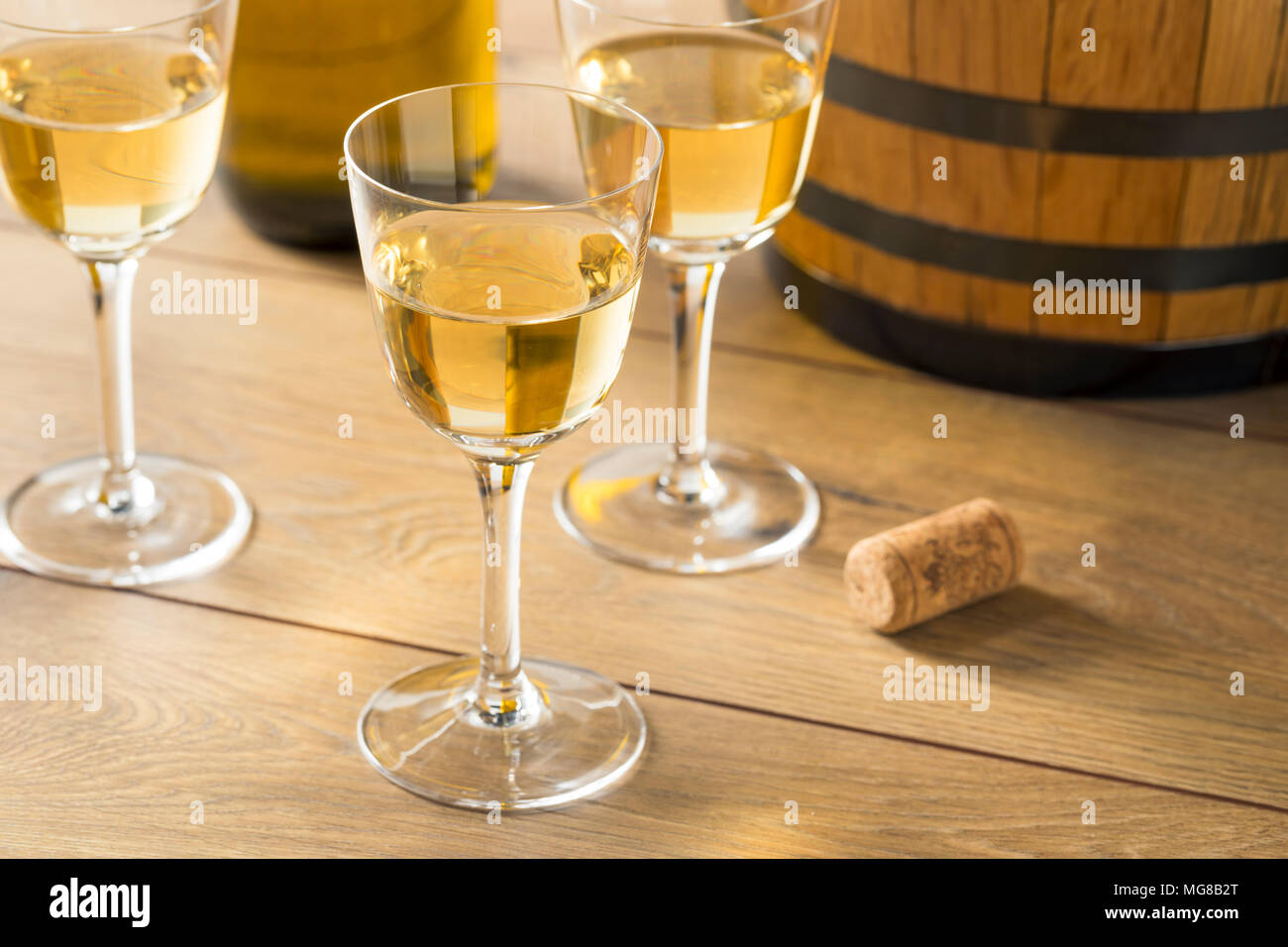 Dry French Sherry Dessert Wine in a Glass Stock Photo - Alamy