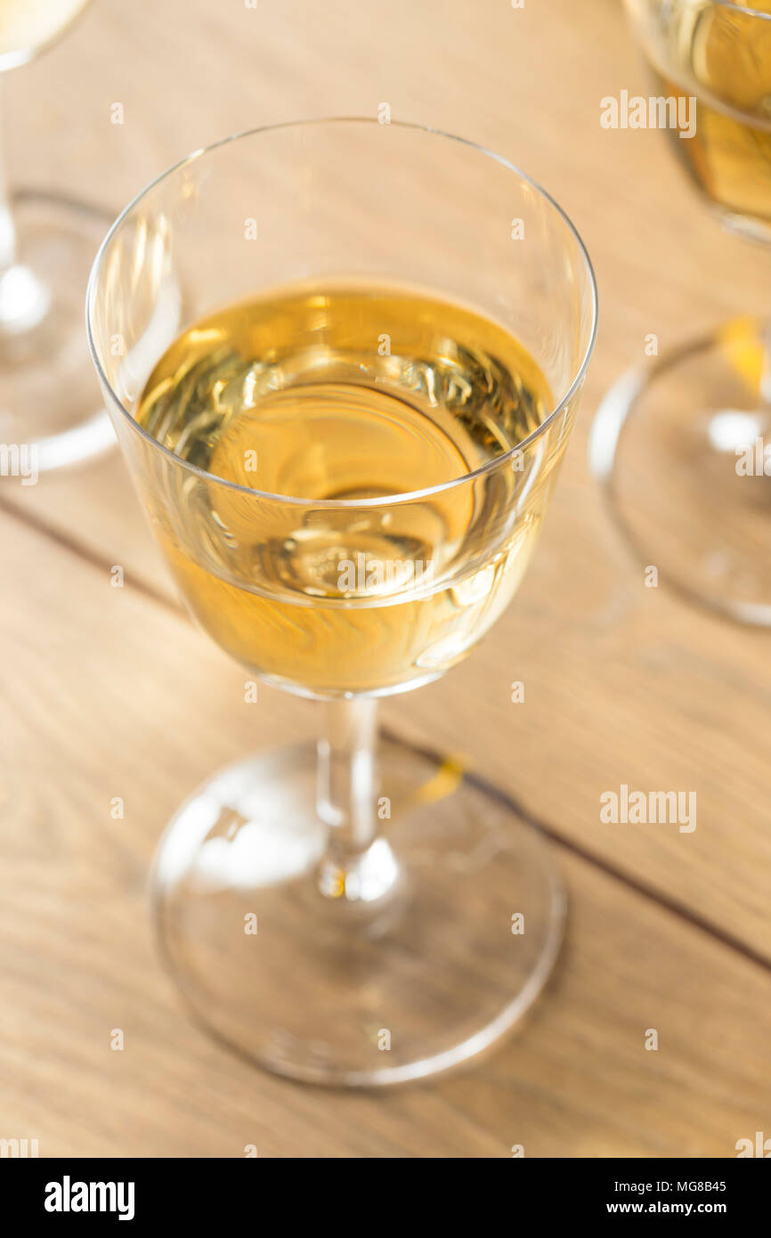 Dry French Sherry Dessert Wine in a Glass Stock Photo - Alamy