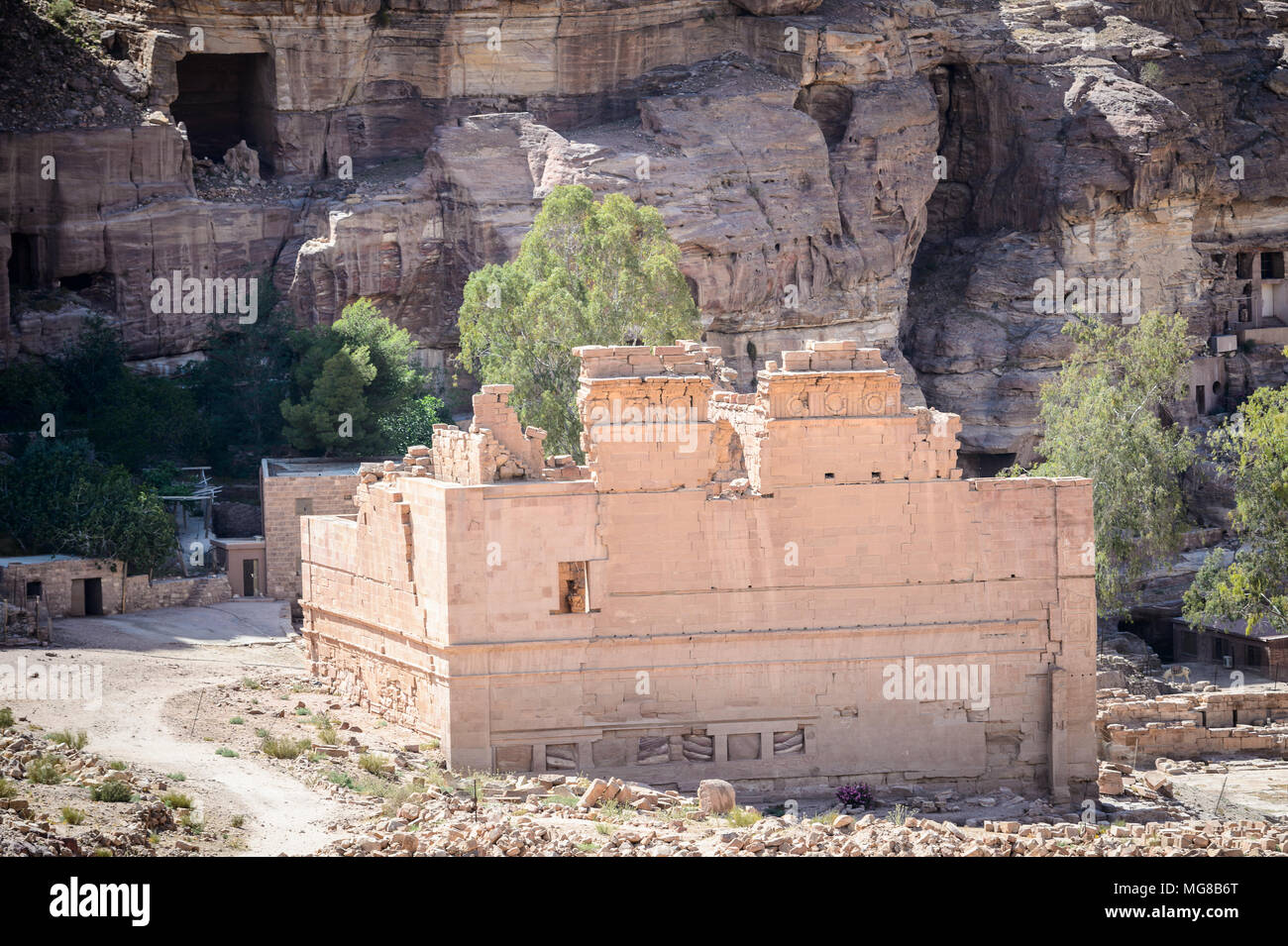 Ancient rock cut architecture of Petra, Jordan Stock Photo - Alamy
