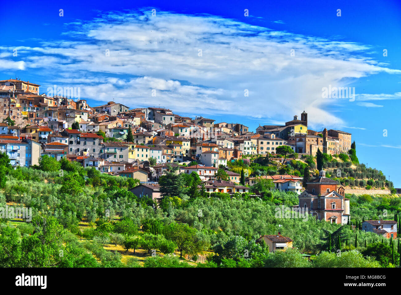 City of Chianciano Terme in the province of Siena in Tuscany, Italy ...