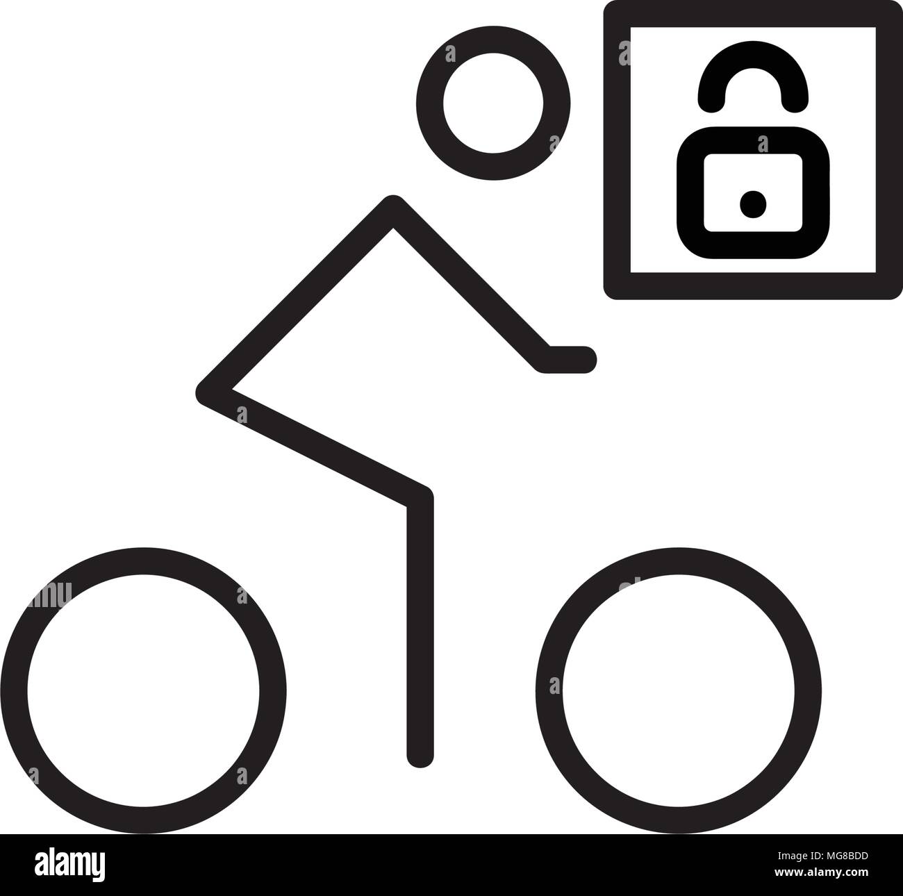 Cosed for bicycling, isolated on white background Stock Vector Image ...
