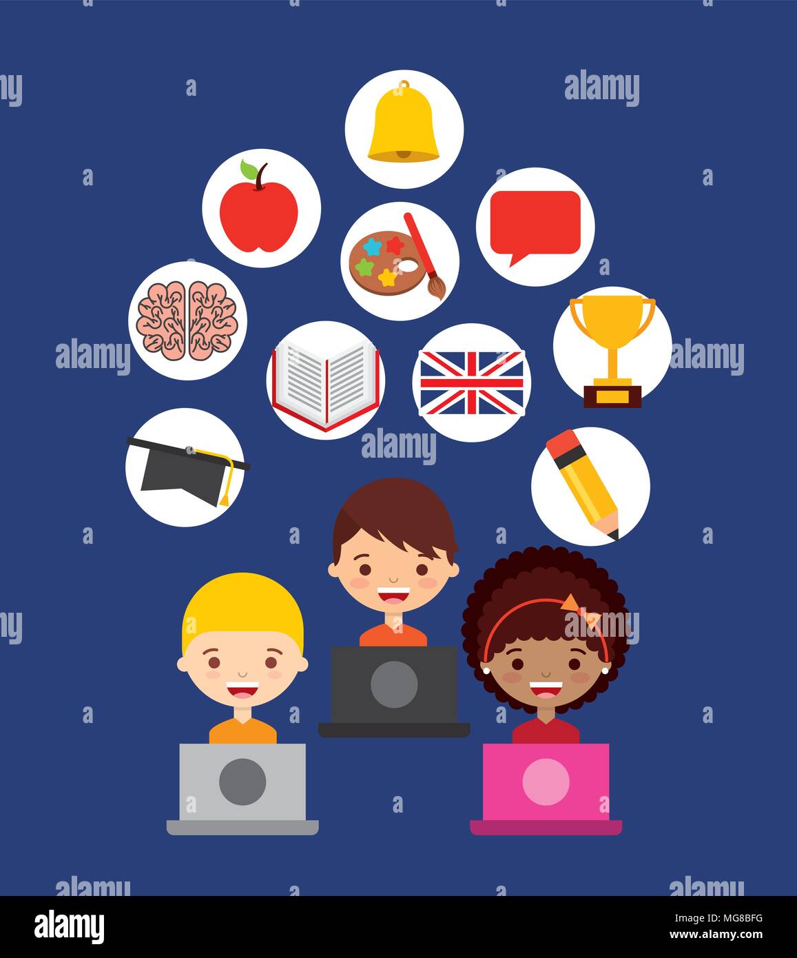 learn english design, vector illustration eps10 graphic Stock Vector ...