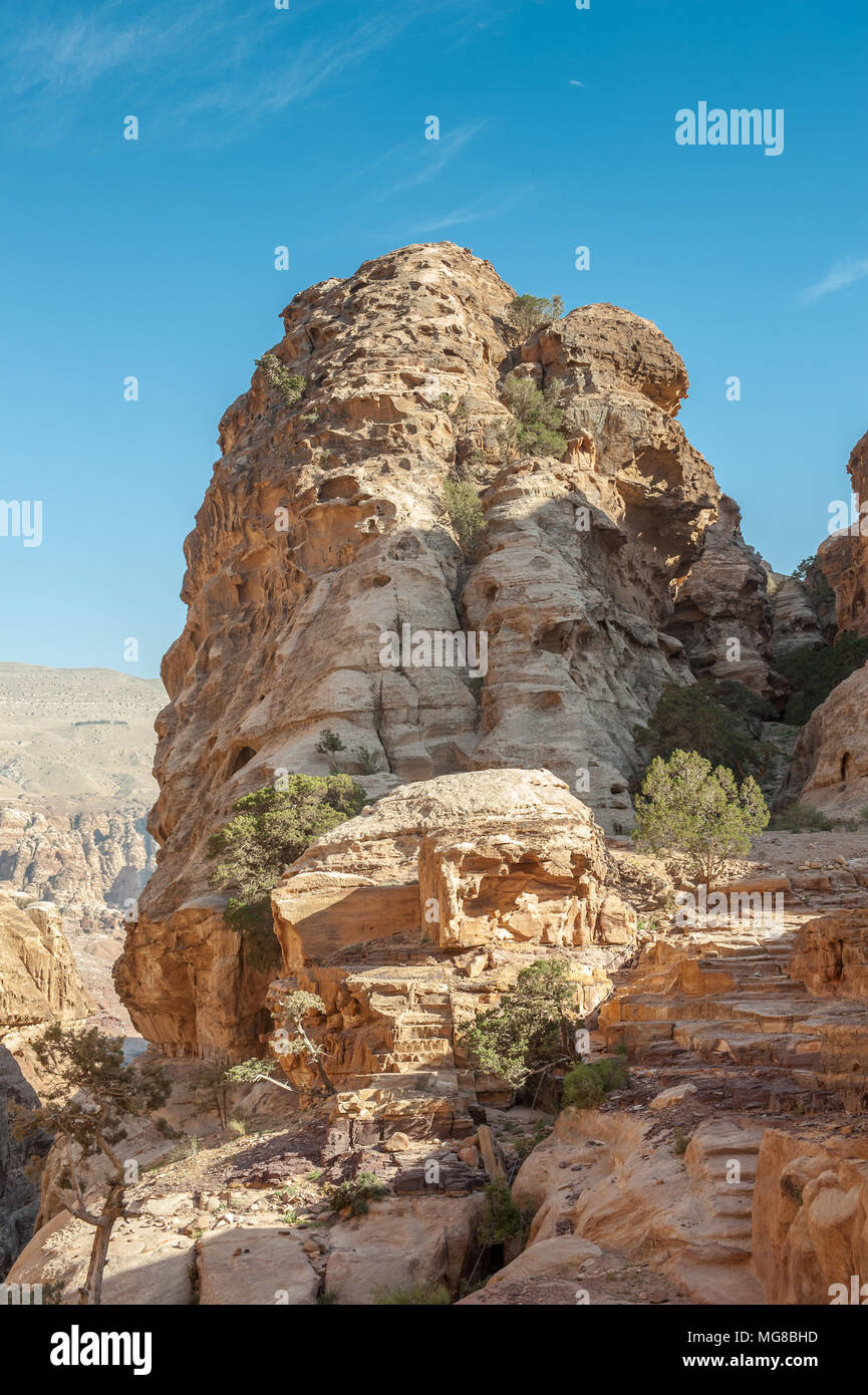 Rocks and nature in Petra, Jordan Stock Photo - Alamy