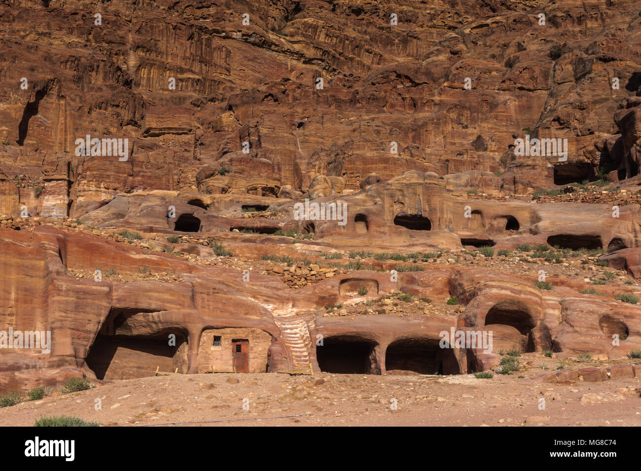 Rock cut architecture in Petra. The city of Petra was lost for over ...