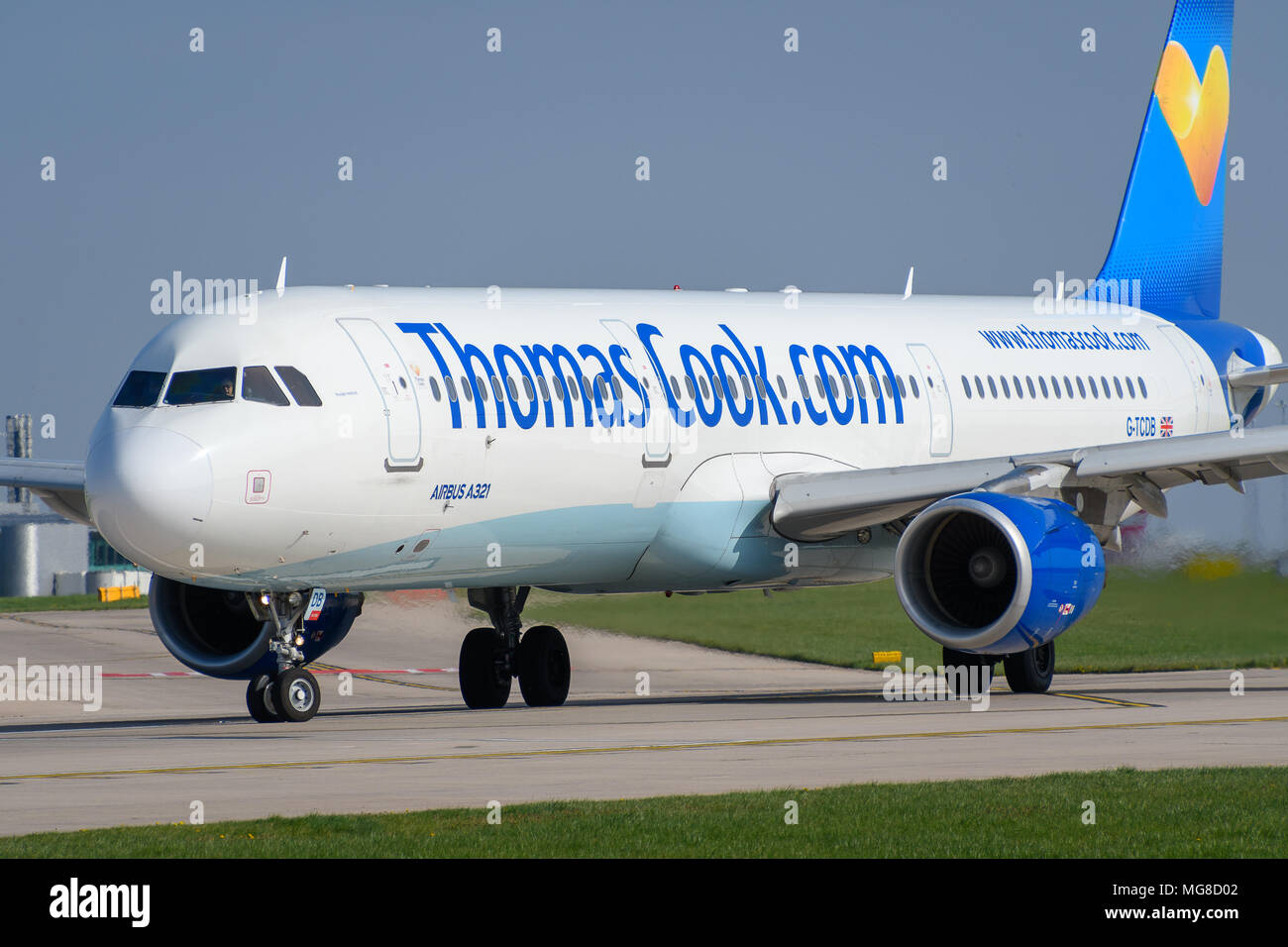 MANCHESTER, UNITED KINGDOM - APRIL 21st, 2018: Thomas Cook Airbus A321 ...
