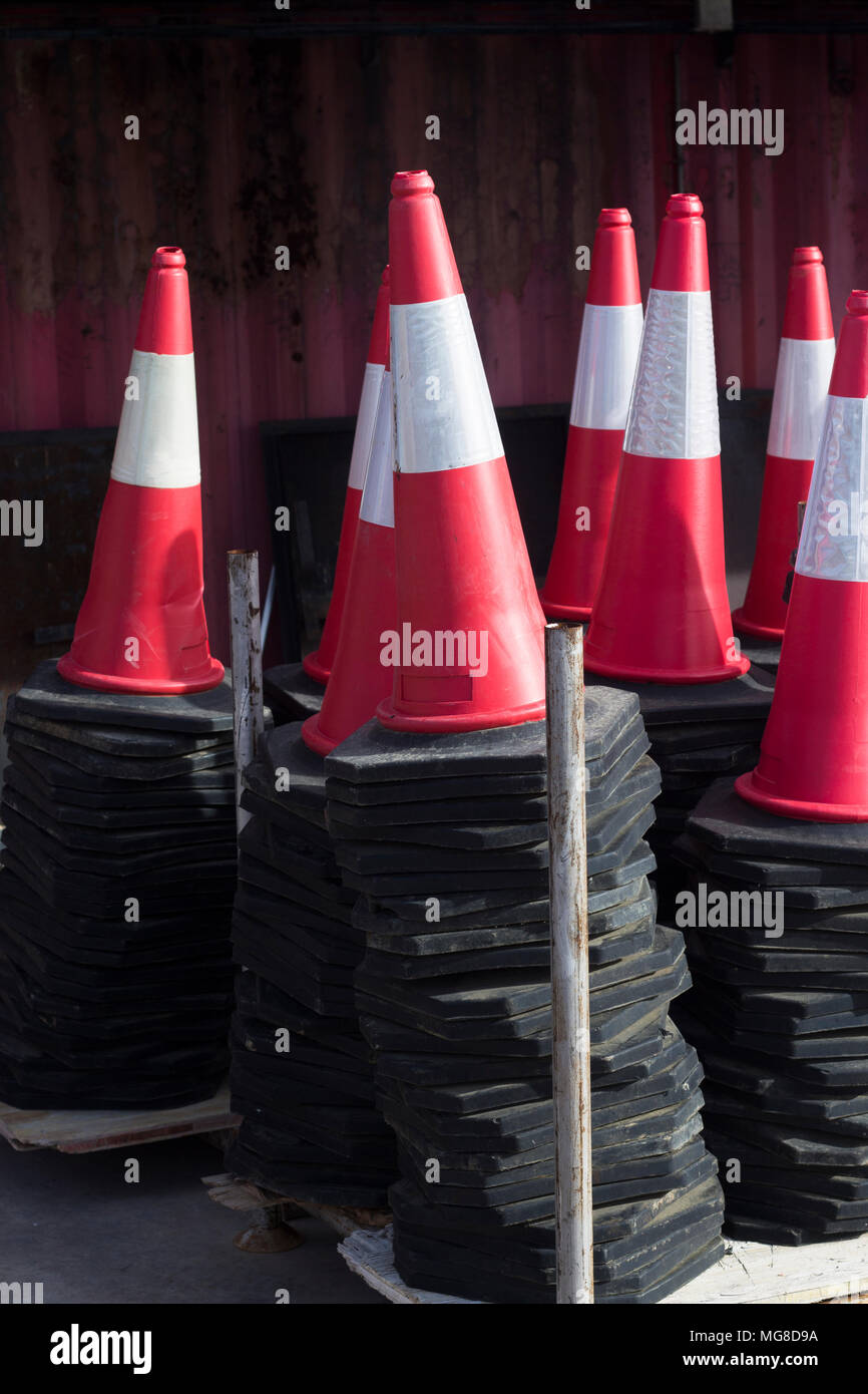 Fire station firefighter training equipment Traffic cones bollards used ...