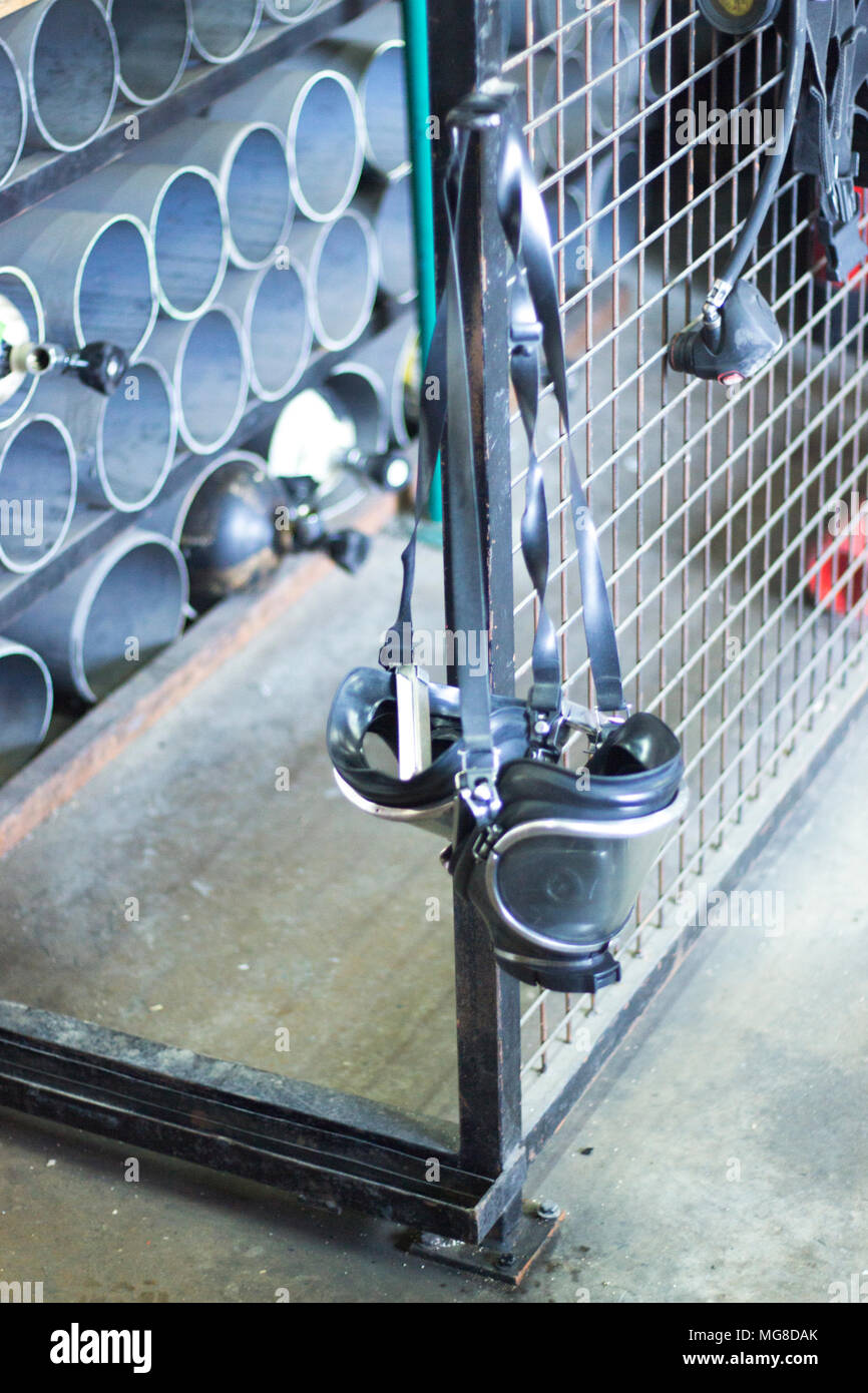 Fire station firefighter training equipment used by fireman to simulate ...
