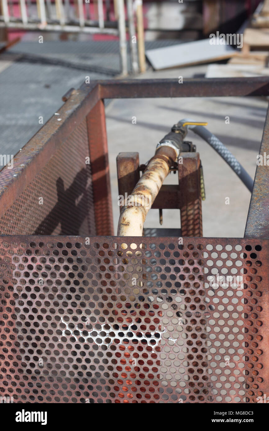 Fire station firefighter training equipment used by fireman to simulate ...