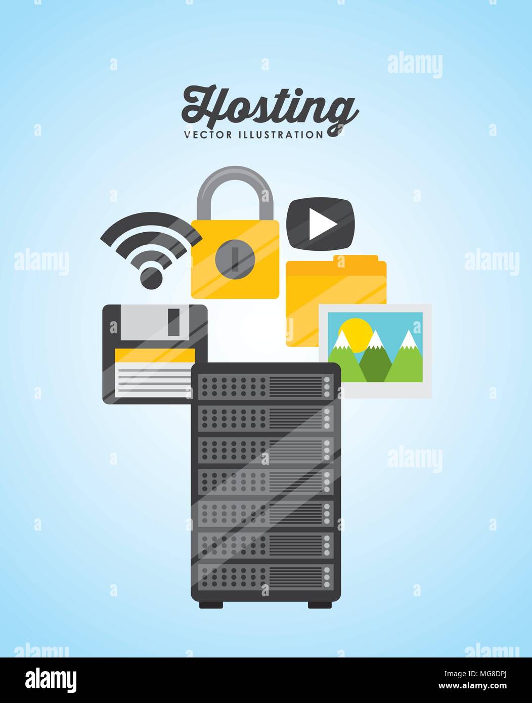 data center design, vector illustration eps10 graphic Stock Vector ...
