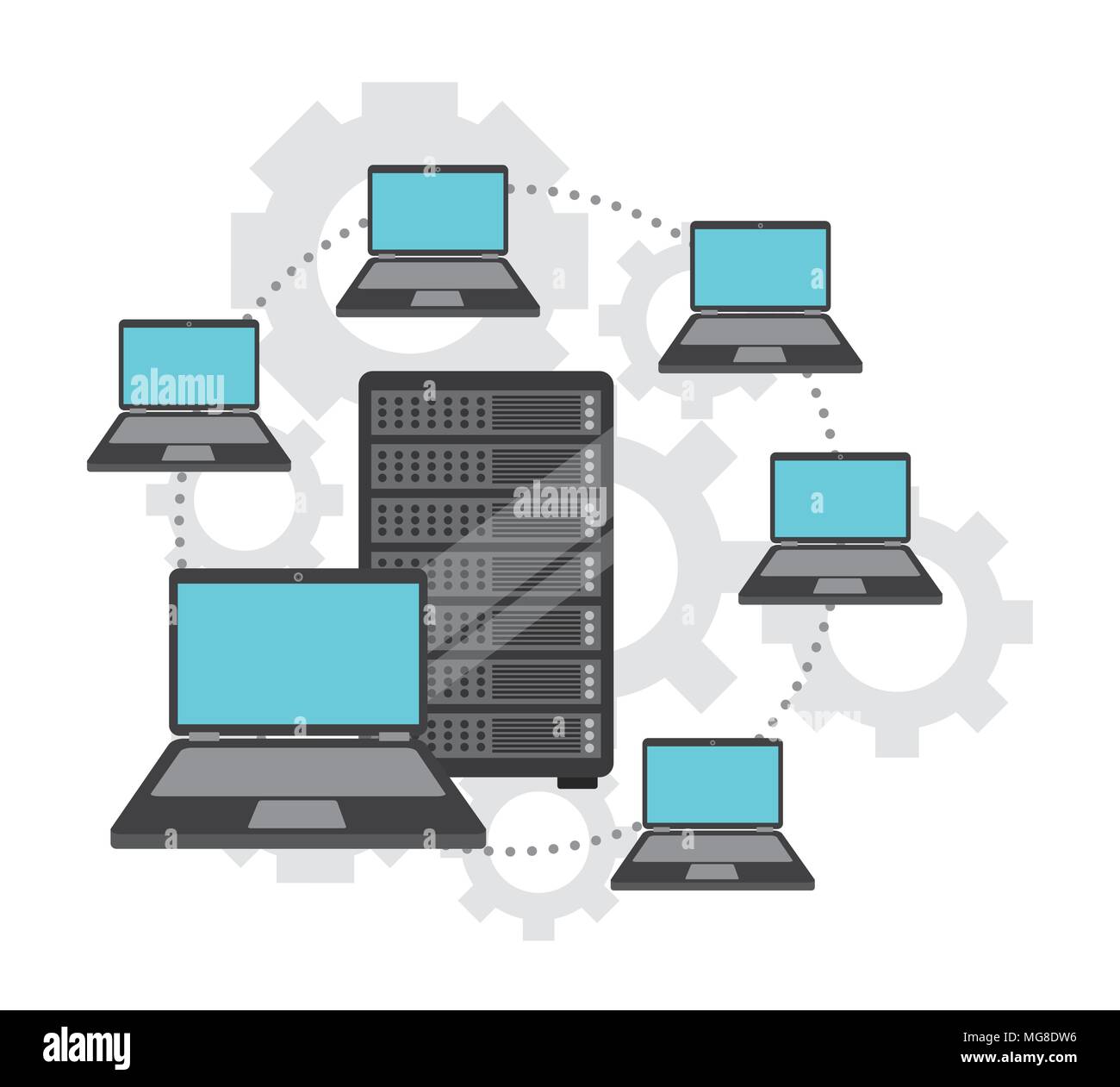 data center design, vector illustration eps10 graphic Stock Vector ...