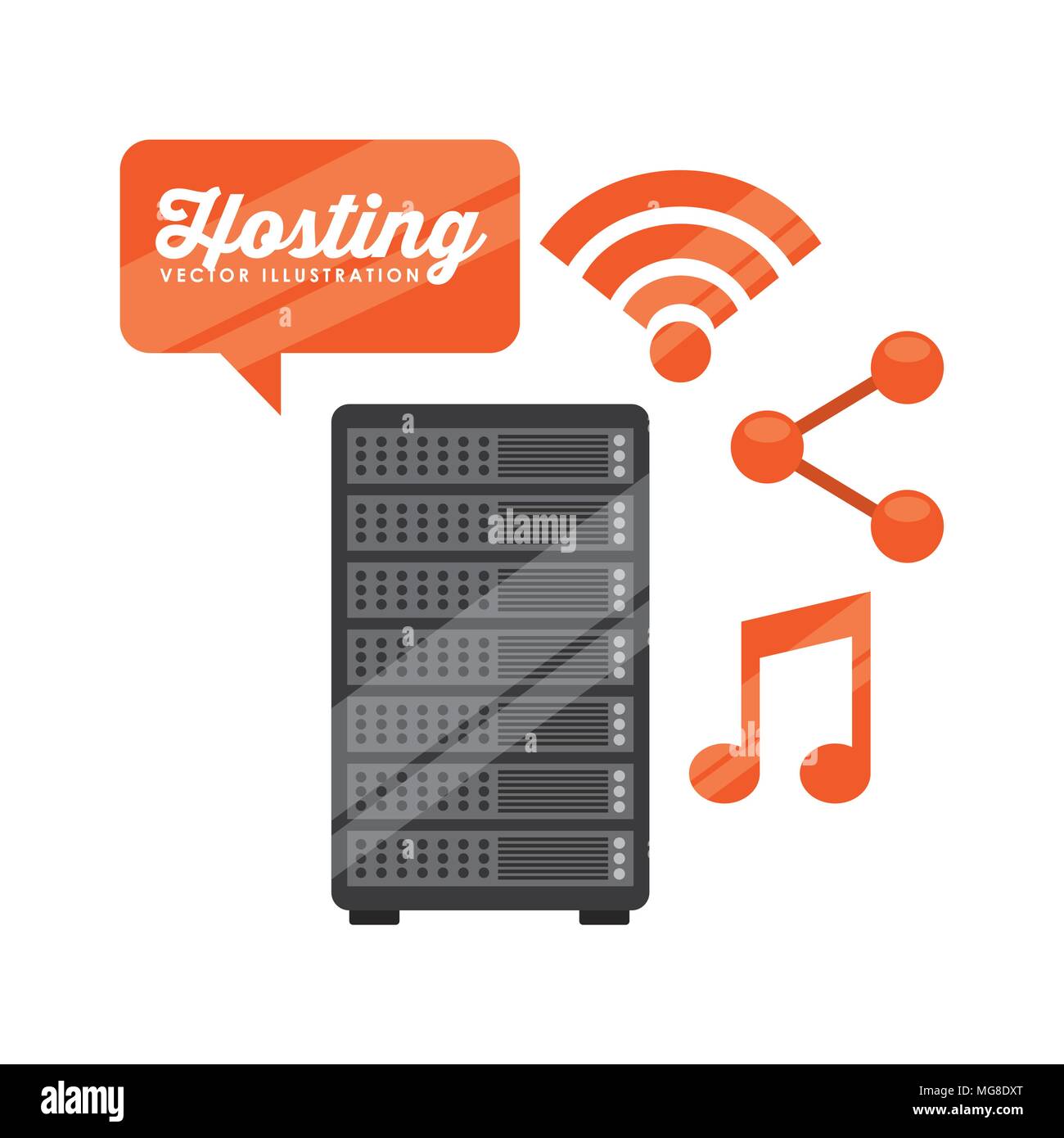 data center design, vector illustration eps10 graphic Stock Vector ...