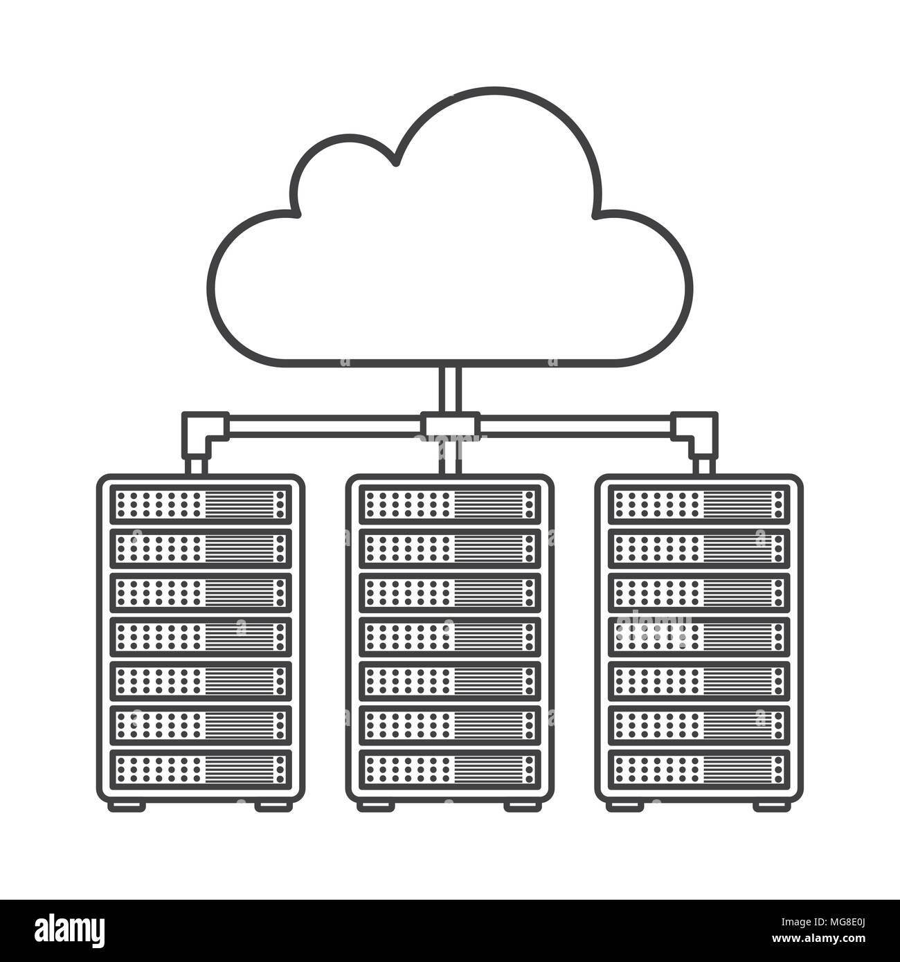 data center design, vector illustration eps10 graphic Stock Vector ...