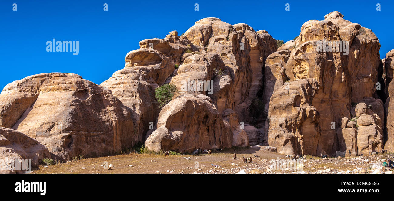 Rocks of Beidha, a major Neolithic archaeological site Stock Photo - Alamy