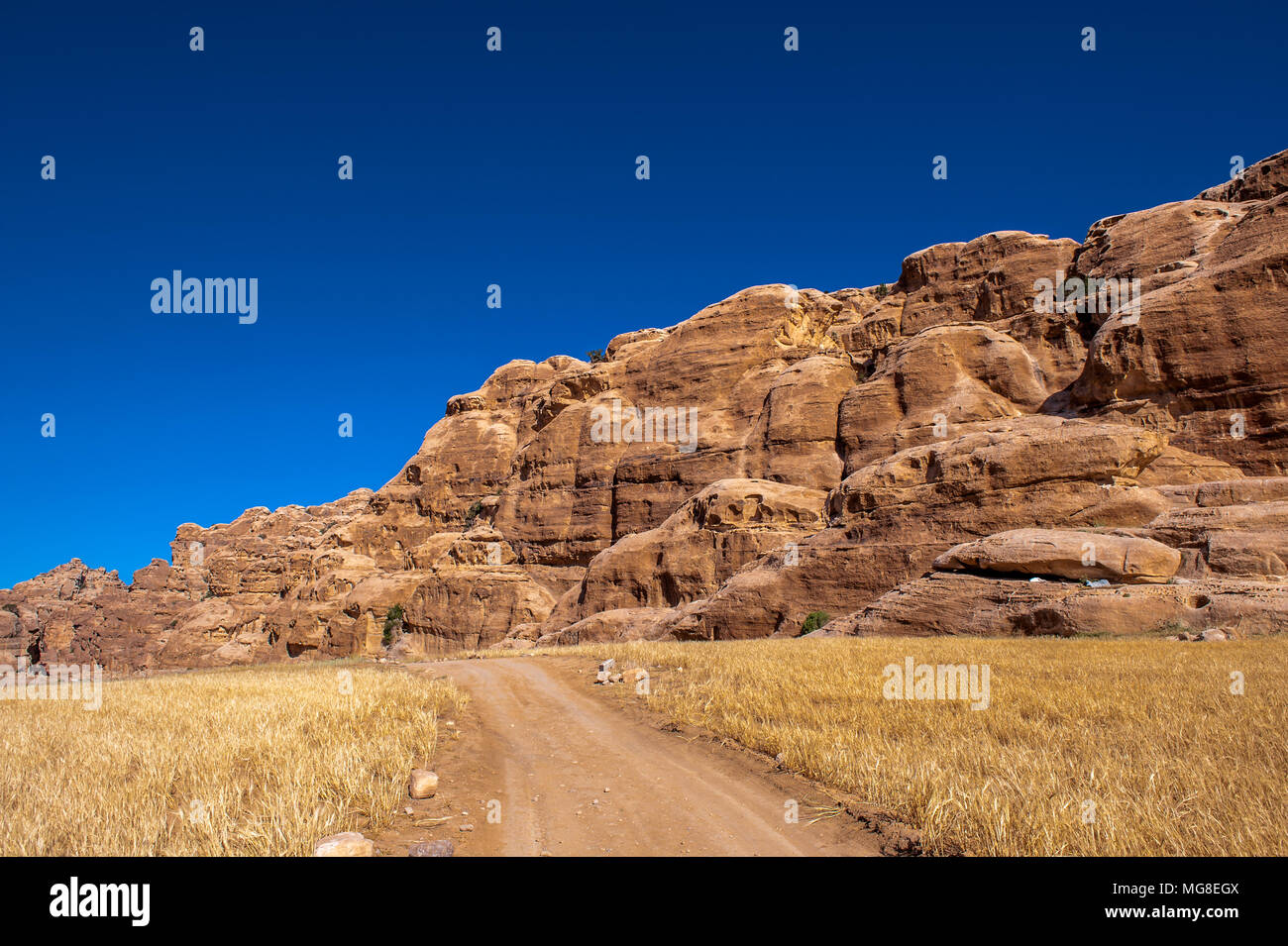 Mountains of Beidha, a major Neolithic archaeological site Stock Photo ...