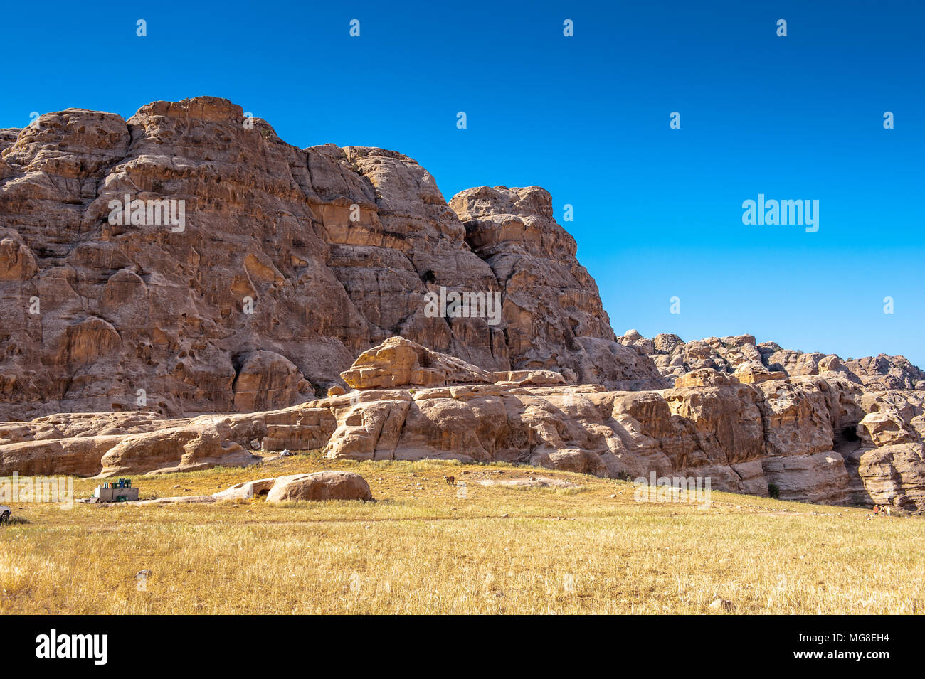 Mountains of Beidha, a major Neolithic archaeological site Stock Photo ...
