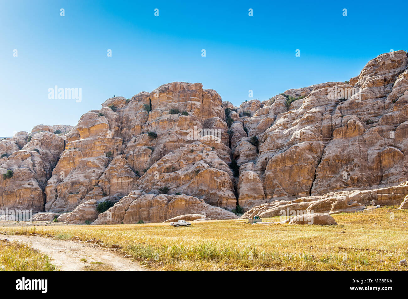 Mountains of Beidha, a major Neolithic archaeological site Stock Photo ...