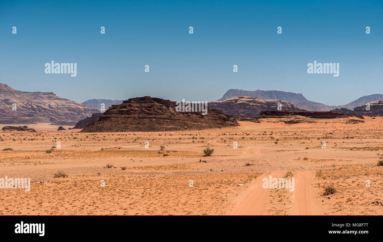 Nature of Wadi Rum (Valley of the Moon), Jordan Stock Photo - Alamy