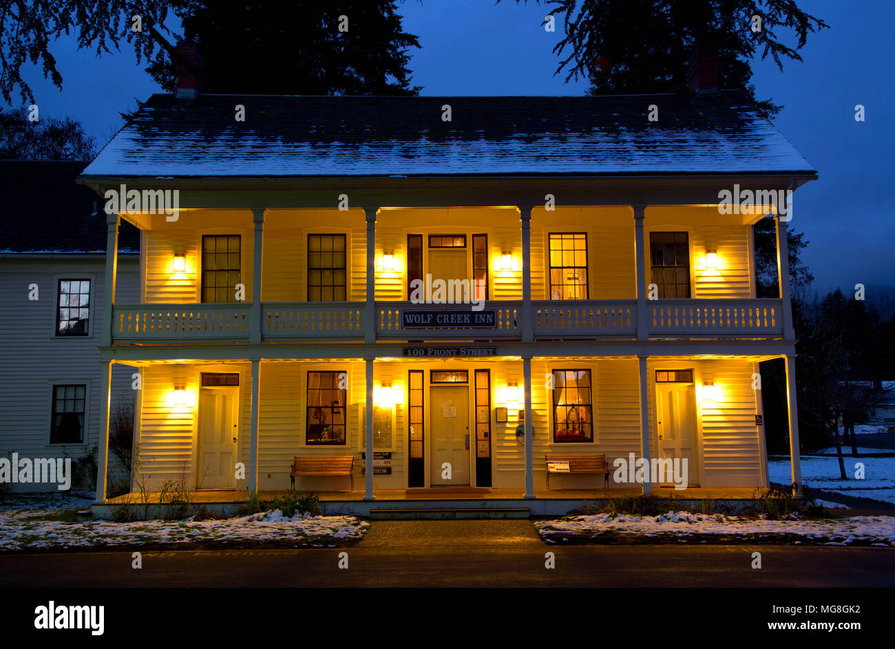 Wolf Creek Inn, Wolf Creek Inn State Park, Oregon Stock Photo - Alamy
