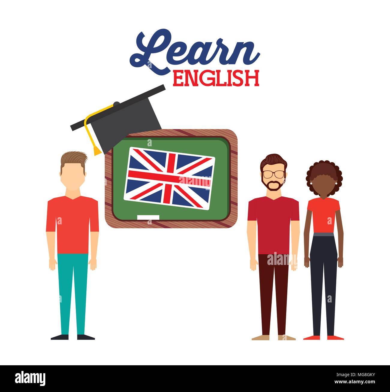 Group study english language Stock Vector Images - Alamy