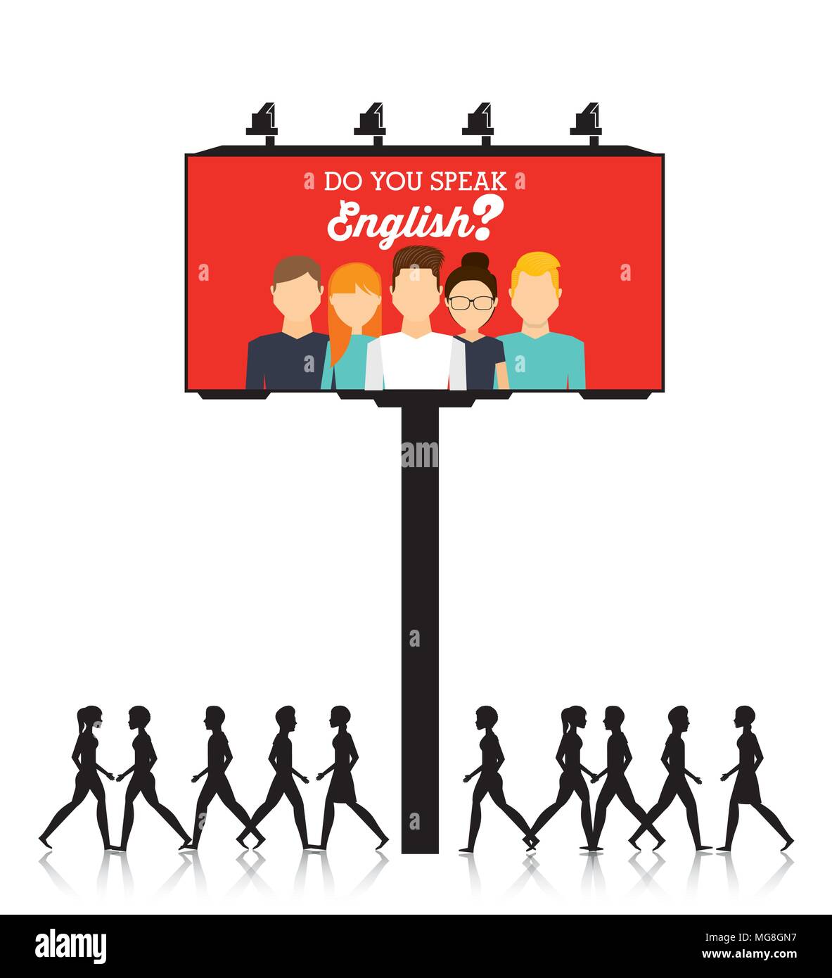 Group study english language Stock Vector Images - Alamy