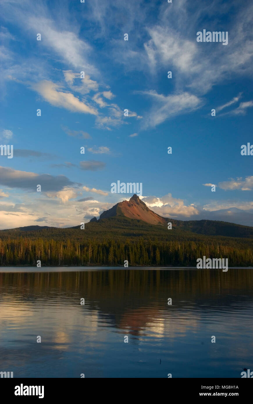 Mt Washington from Big Lake, McKenzie Pass-Santiam Pass National Scenic ...
