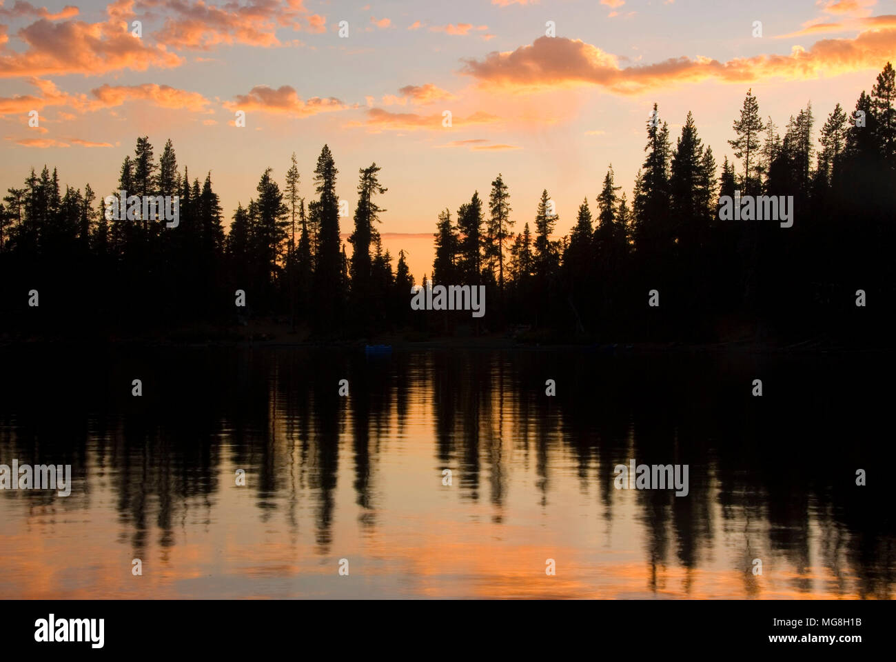 Big Lake sunset, McKenzie Pass-Santiam Pass National Scenic Byway ...