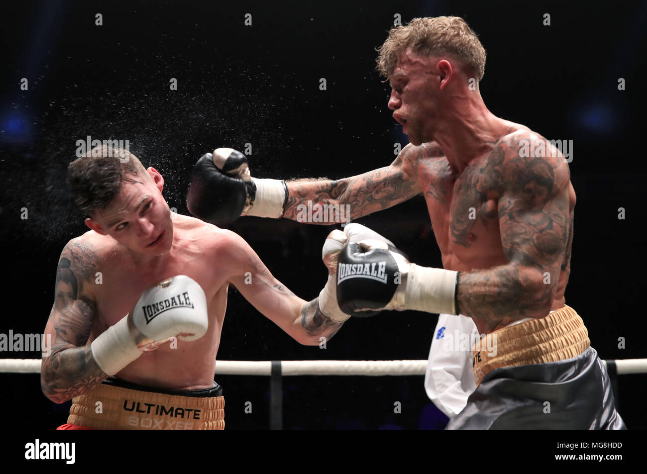 Drew Brown (left) and Tom Young compete in the Final of the Ultimate ...