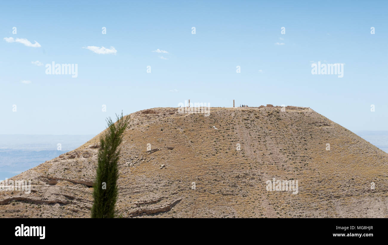 Machaerus, a fortified hilltop palace (Herod Castle) in Jordan Stock ...