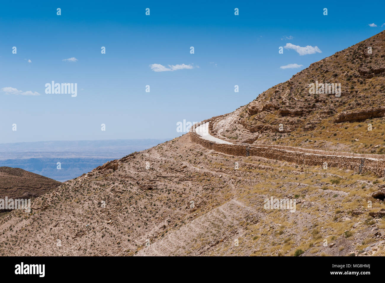 Machaerus, a fortified hilltop palace (Herod Castle) in Jordan Stock ...