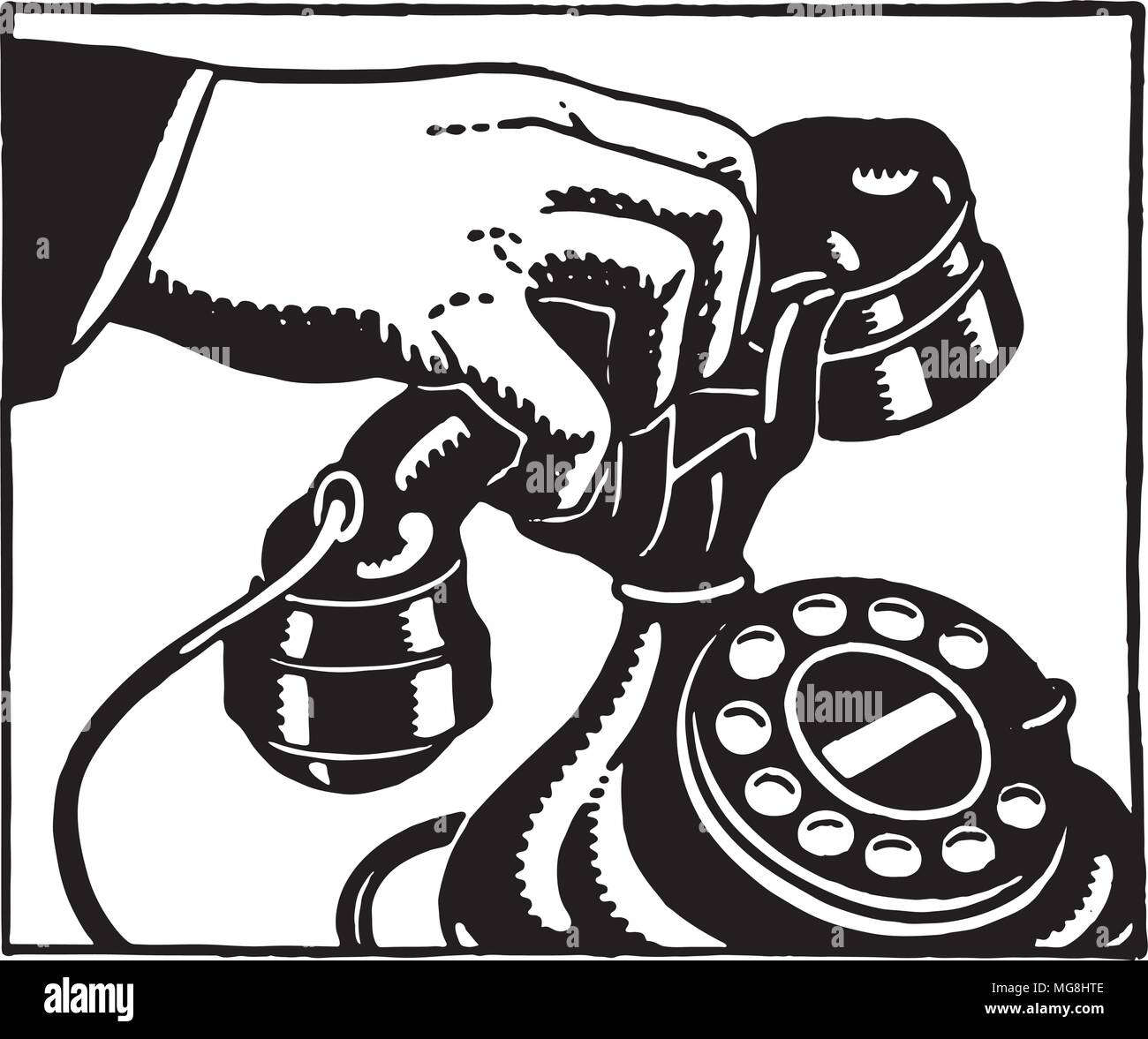 Pick up phone Stock Vector Images - Alamy