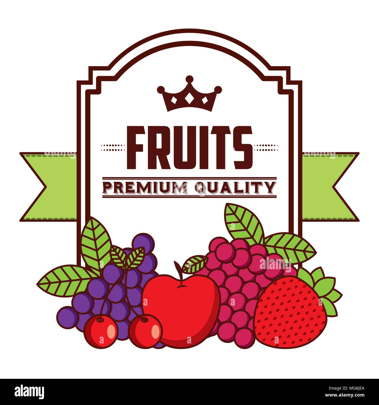 Sweet crown tropical fruit Stock Vector Images - Alamy