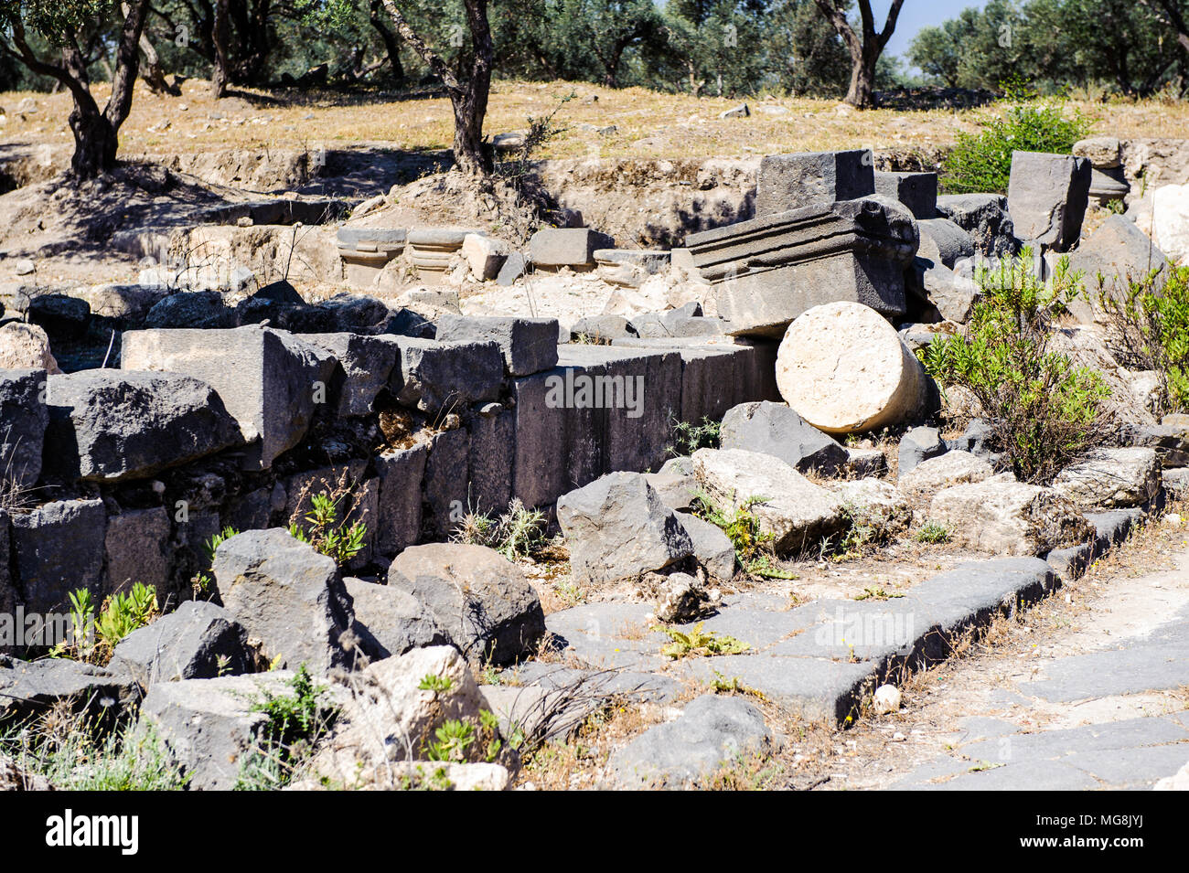 Ruins of Gadara, modern Jordan Stock Photo - Alamy