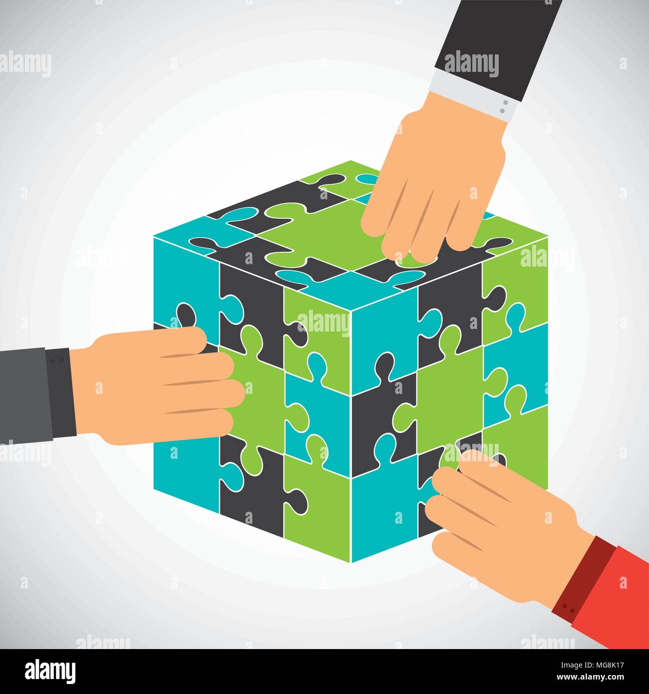 collaborative teamwork design, vector illustration eps10 graphic Stock ...
