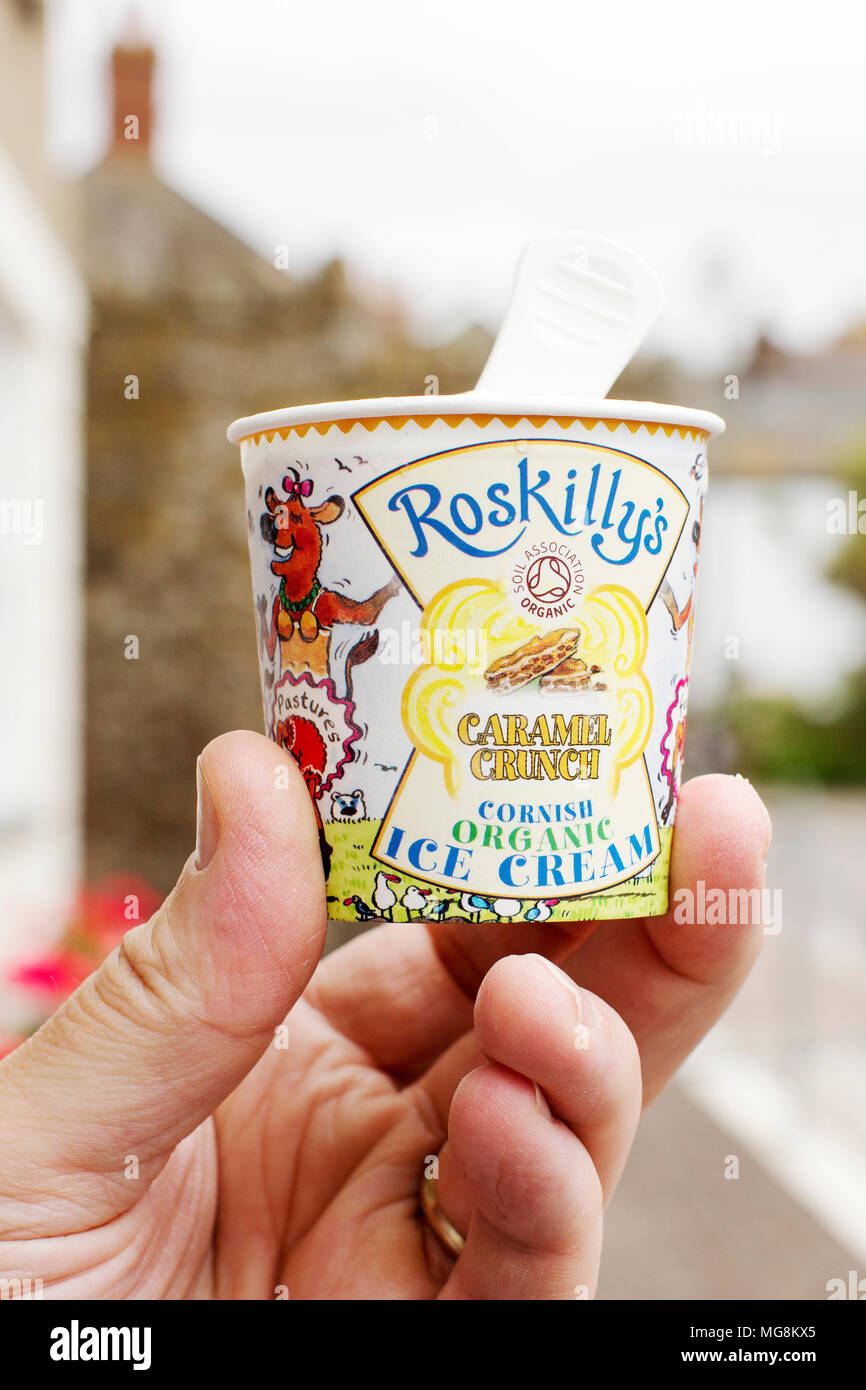Cornish Icecream made by Roskillys. Marizion, Cornwall, England, UK ...