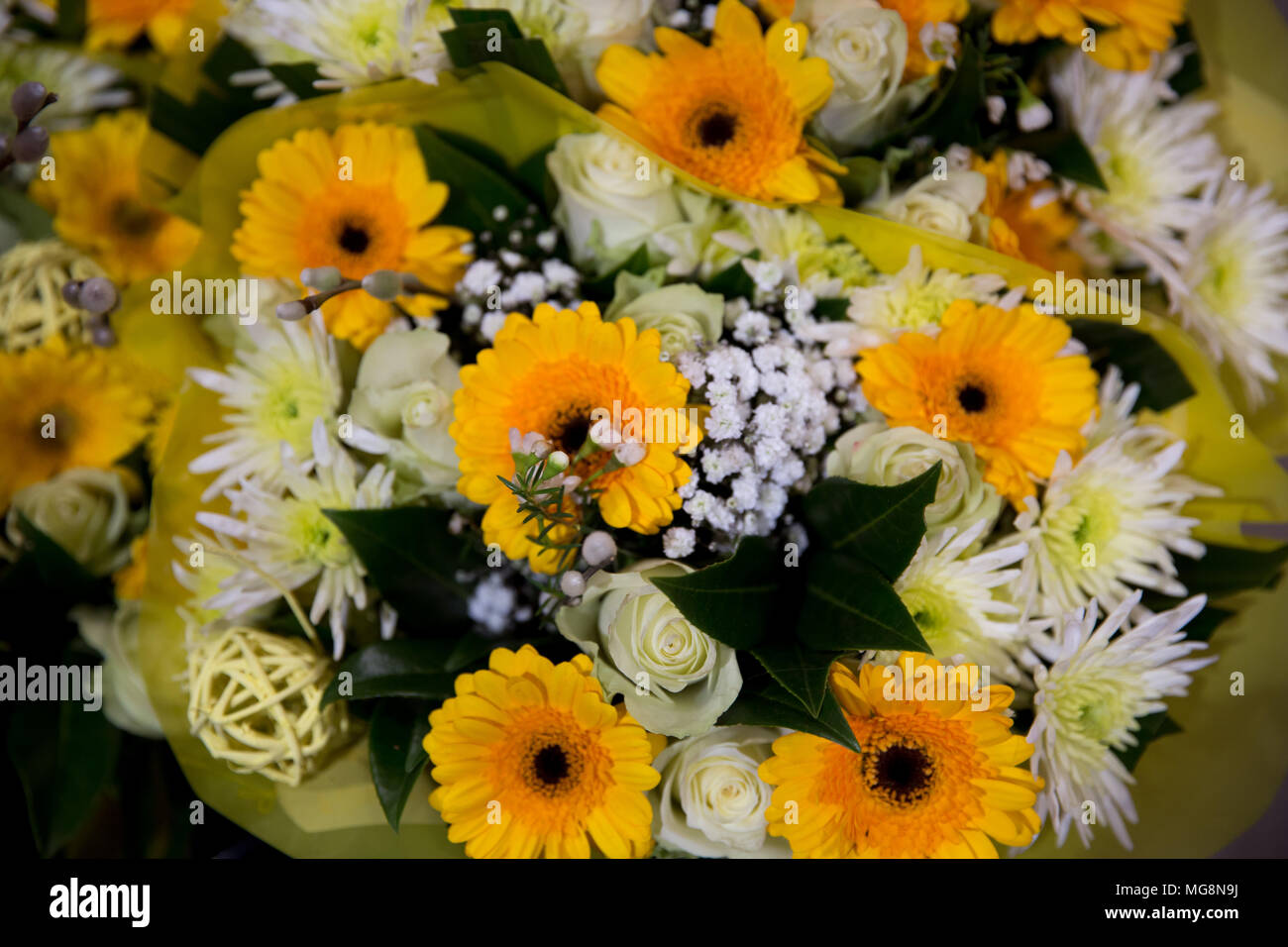 Yellow Gerbera Daisy Bouquet