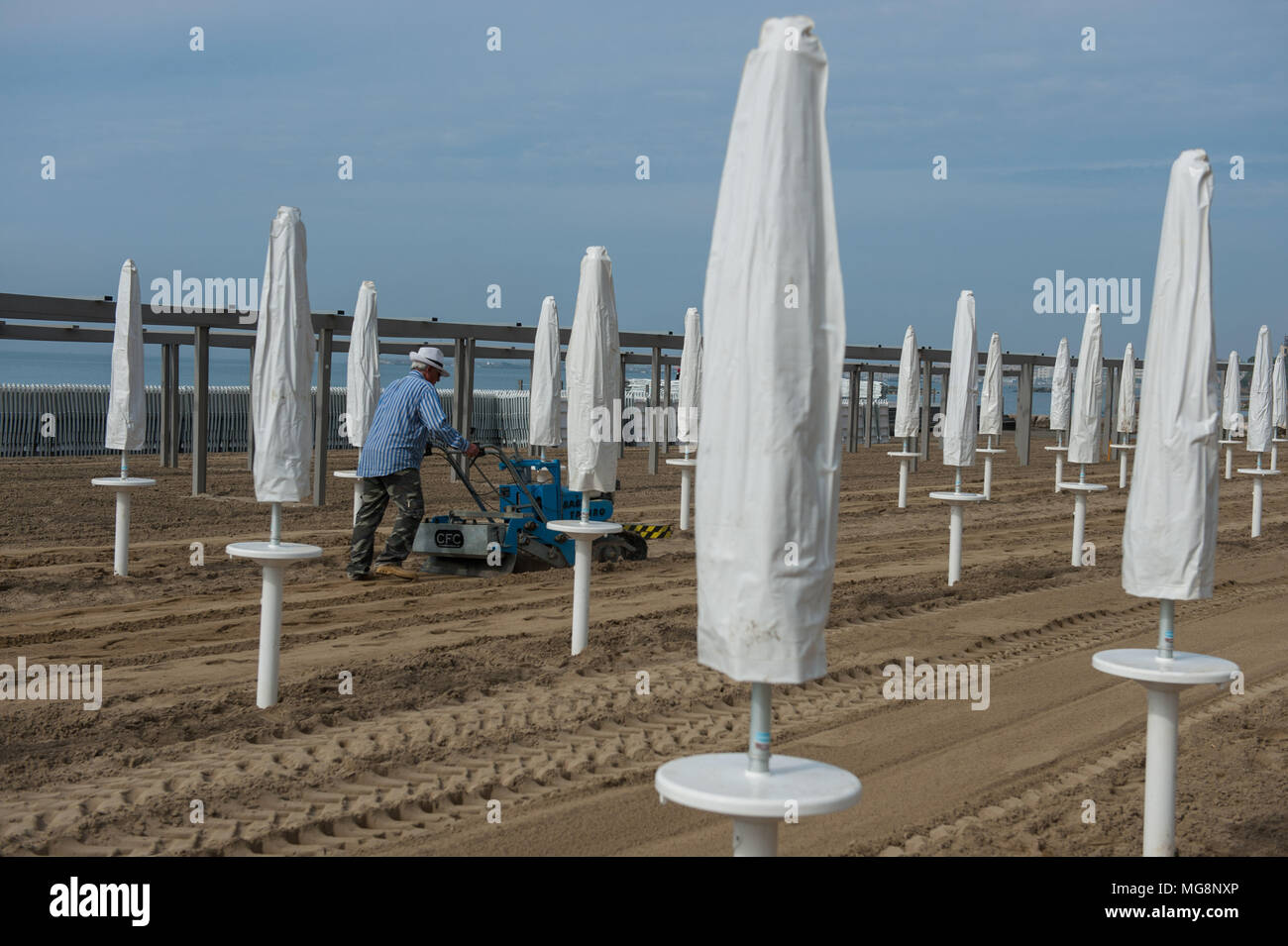 Nettuno (Rome). Preparation of the seaside resort for the Summer season ...