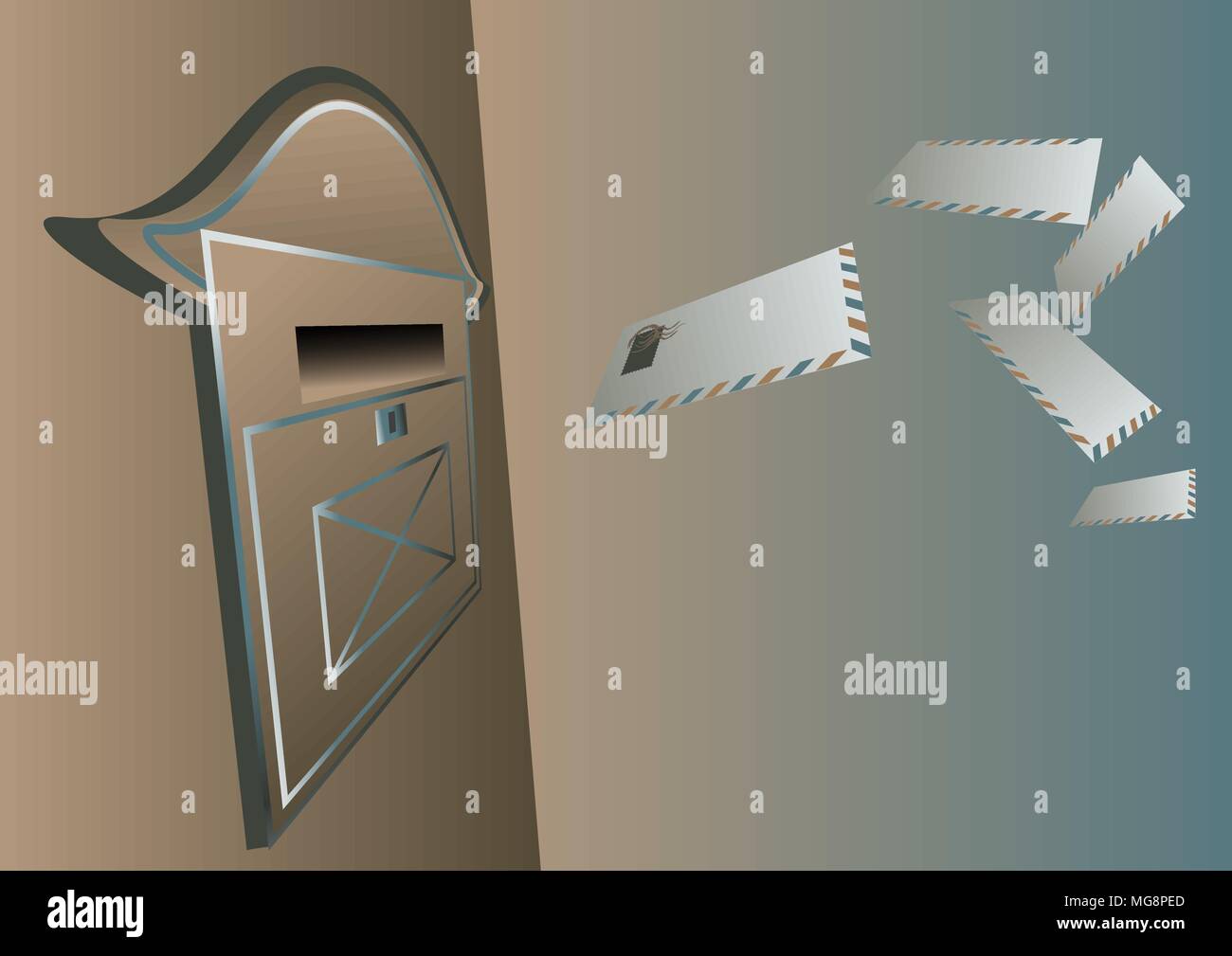 abstract mail box with envelope Stock Vector Image & Art - Alamy