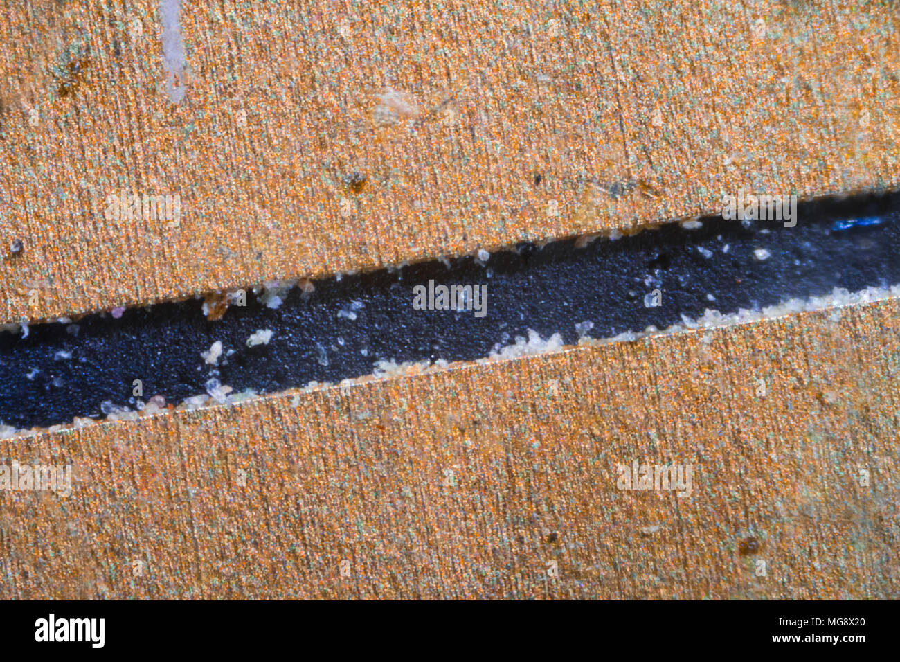 NFC chip under the microscope. Closeup macro photography Stock Photo ...