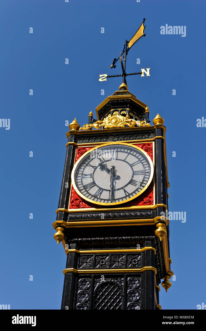 An ornate vintage upright clock known as ' little Ben' in Victoria ...