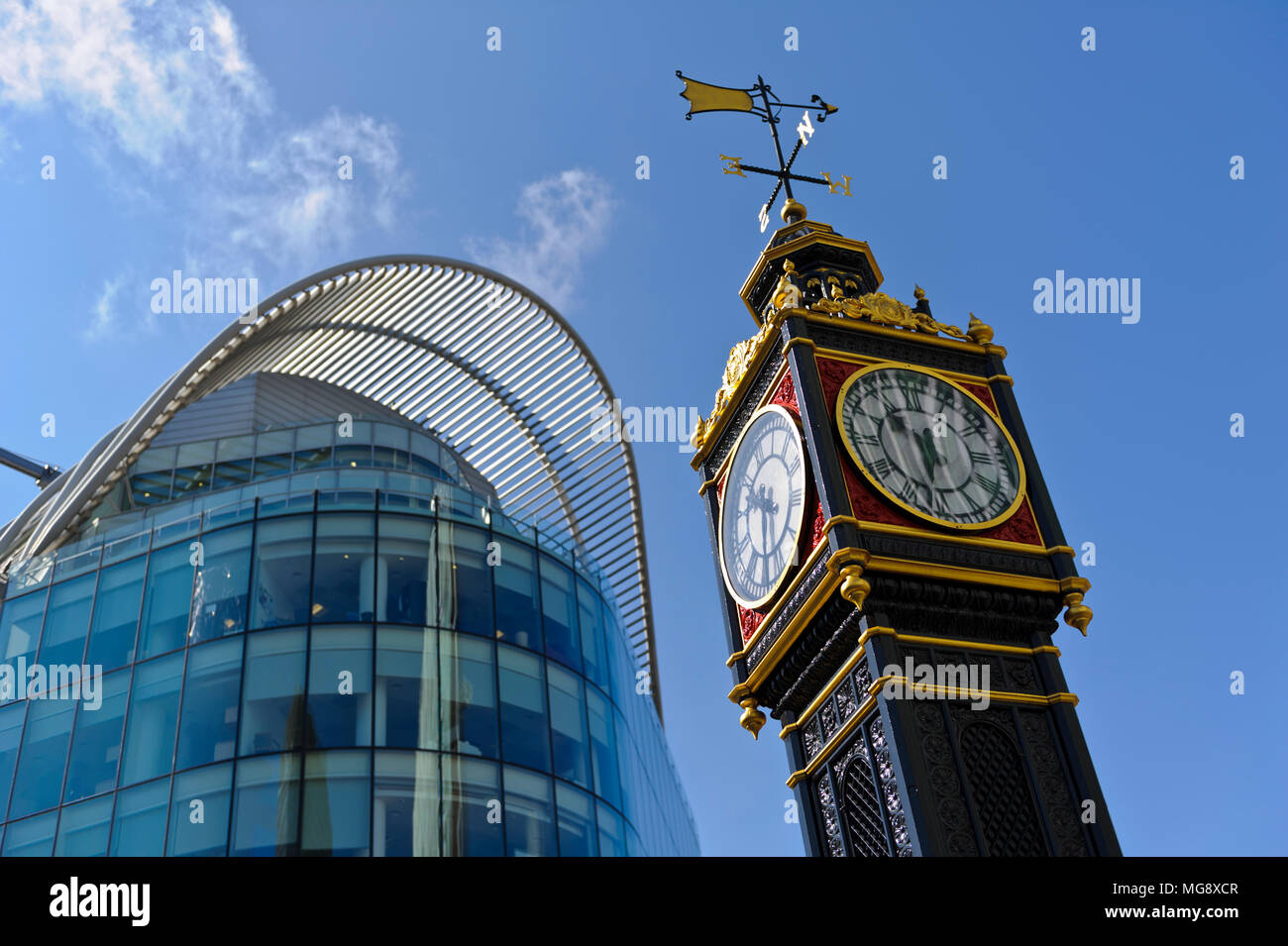 An ornate vintage upright clock known as ' little Ben' in Victoria ...