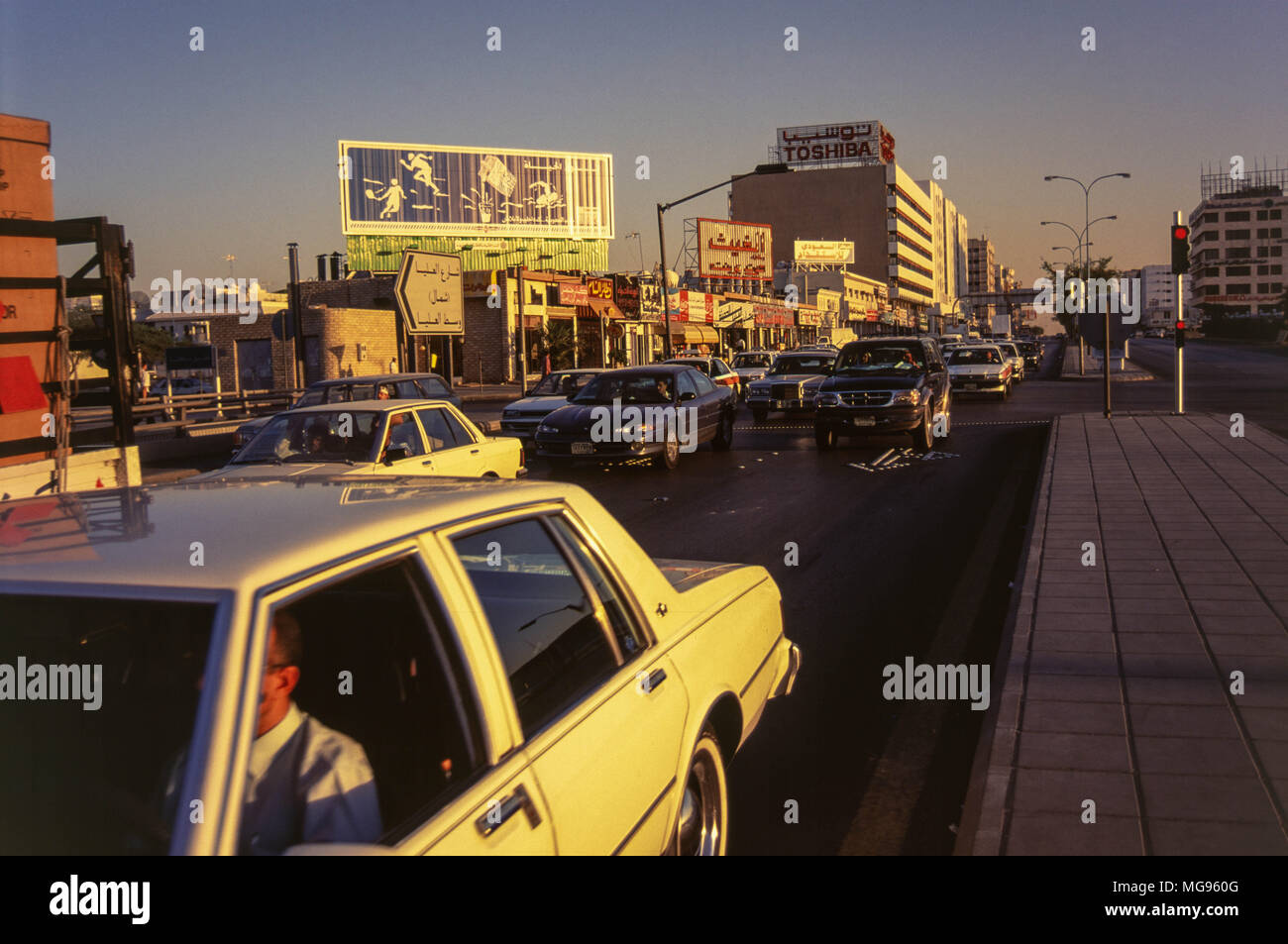 1990s rush hour traffic in Riyadh, Saudi Arabia Stock Photo - Alamy
