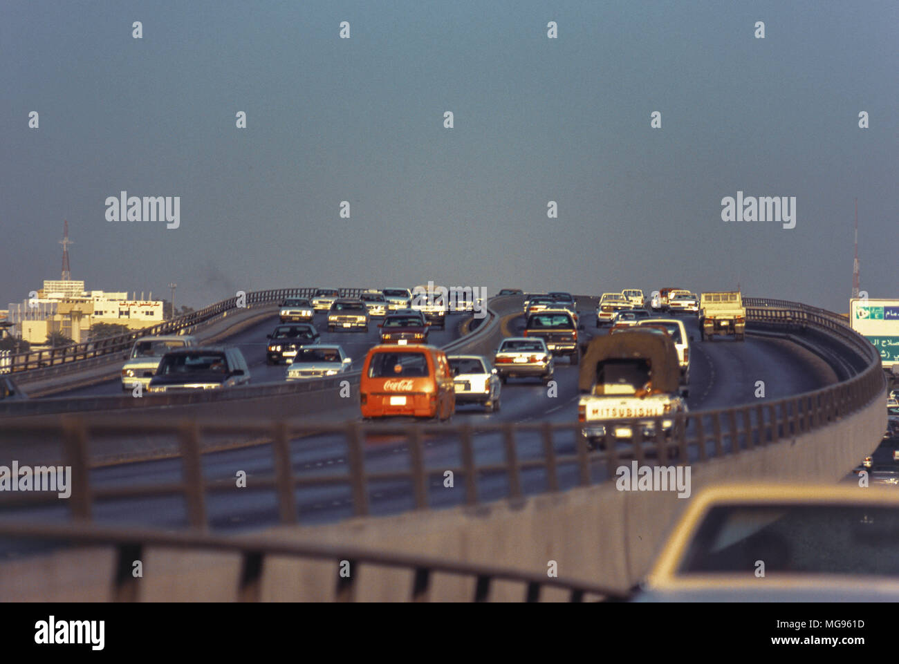 1990s rush hour traffic in Jeddah, Saudi Arabia Stock Photo - Alamy