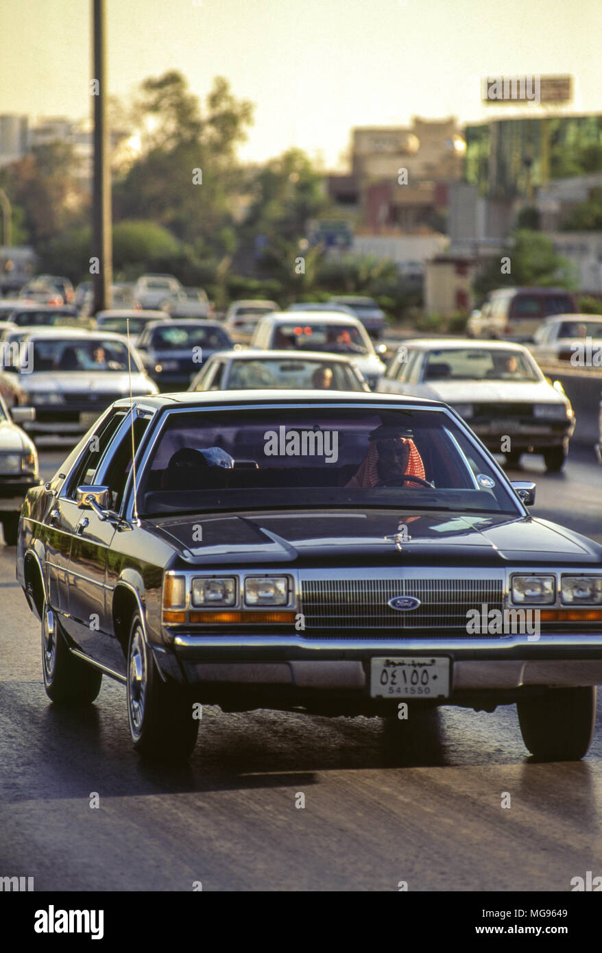 1990s rush hour traffic in Riyadh, Saudi Arabia Stock Photo - Alamy