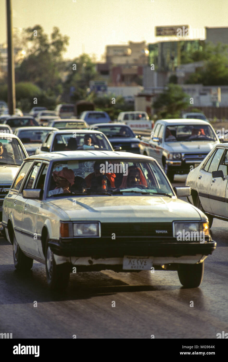 1990s rush hour traffic in Riyadh, Saudi Arabia Stock Photo - Alamy