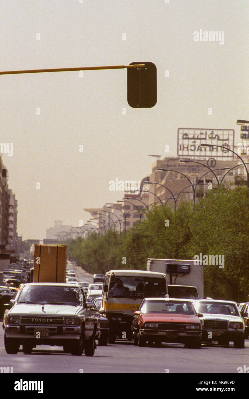 1990s rush hour traffic in Riyadh, Saudi Arabia Stock Photo - Alamy
