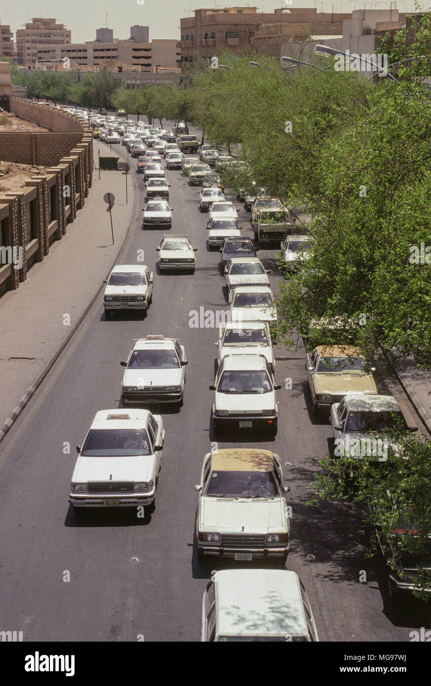 1990s rush hour traffic in Riyadh, Saudi Arabia Stock Photo - Alamy