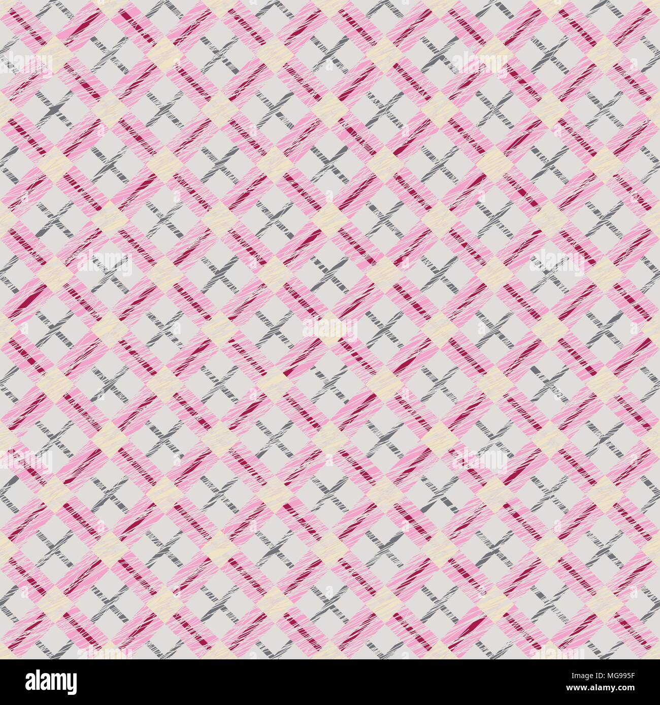 Endless vector pattern with Plaid Fabric. Simple checkered template ...