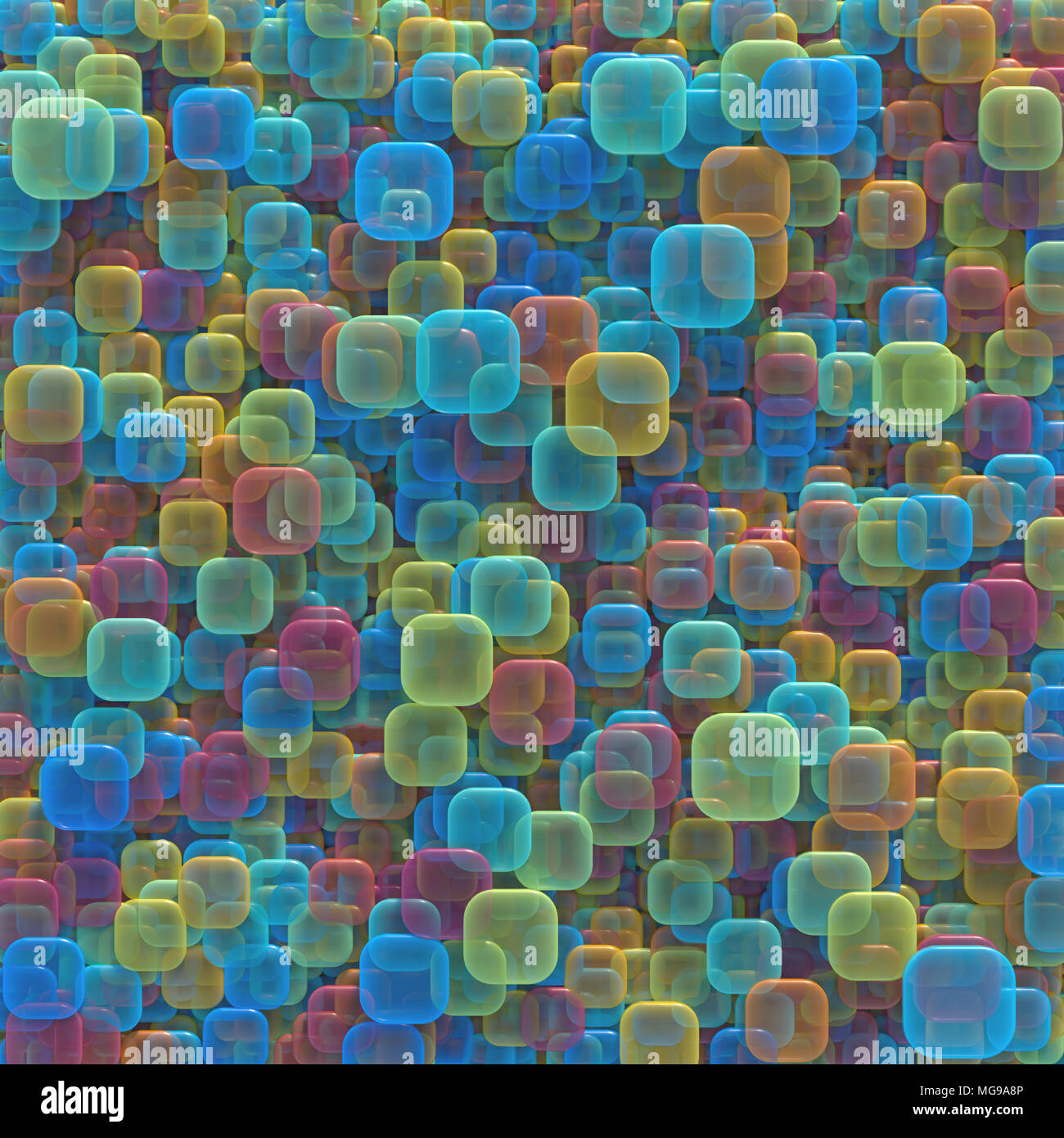 Multicoloured square shapes, illustration Stock Photo - Alamy